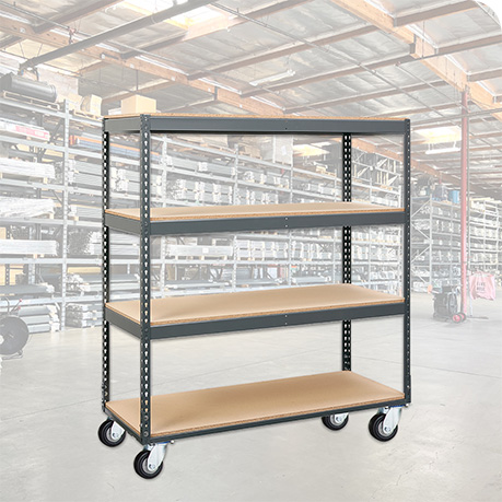 Rolling shelving unit store